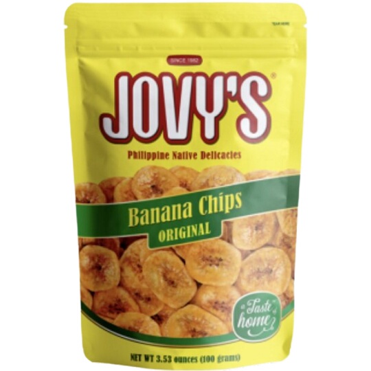 Jovy's Dried Banana Slices - Philippine Specialty Snack - 100g