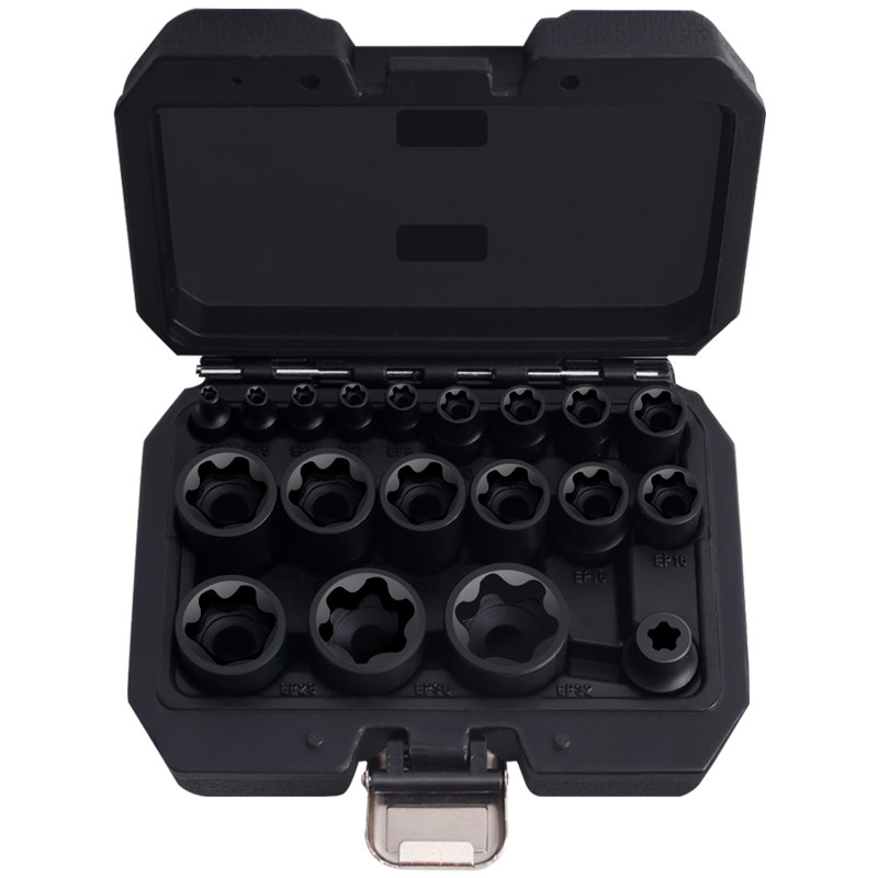 Tuochi 19-Piece E-Type Hex Socket Set - Auto Repair Tool Kit