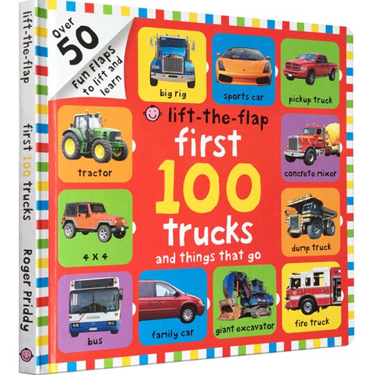 English Imported Original Picture Book Lift-the-Flap: First 100 Trucks ...