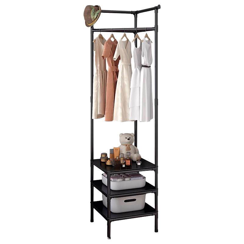 Household Corner Coat Rack Bedroom Floor-Standing Corner Clothes Rack ...