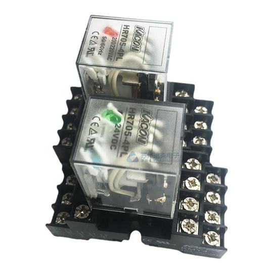 Relé de Control Kacon HR705-4PL - 24VDC/220VAC, Tamaño Compacto con LED