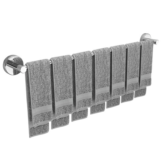 Bathroom Towel Rod Rack - Stainless Steel Single Rod Hanger, Punch-Free ...
