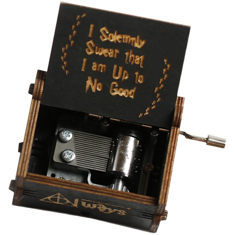 Magic Theme Hand-Cranked Music Box - Wooden Hedwig Variation Gift