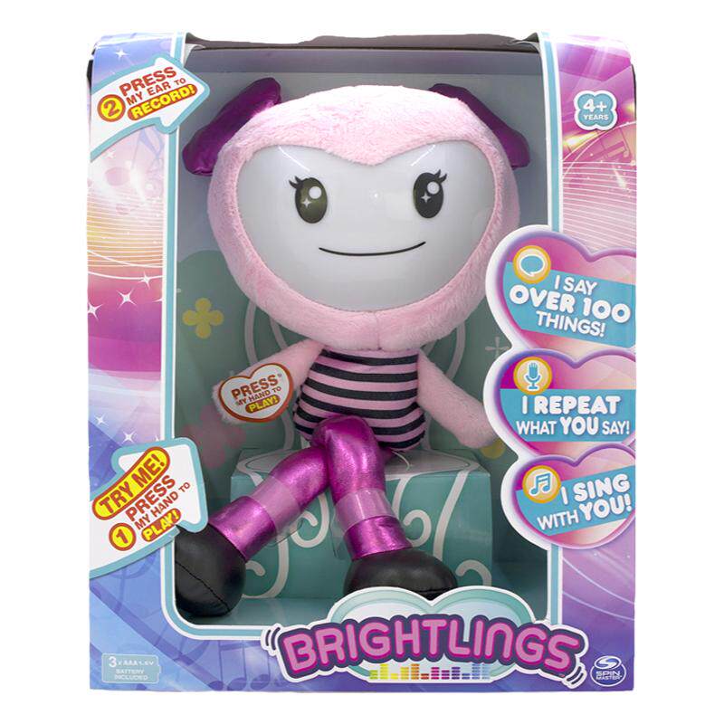 Brightlings インタラクティブぬいぐるみ - 話し、歌い、舌を学び、顔の表情を変えます