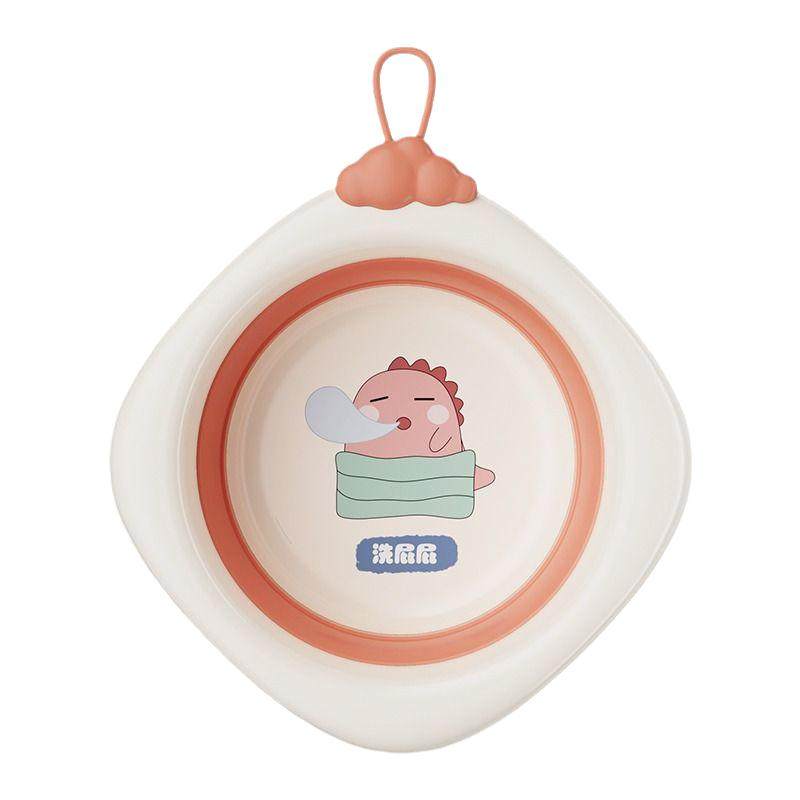 Newborn Foldable Washbasin Hanging Butt Washing Child Footbath