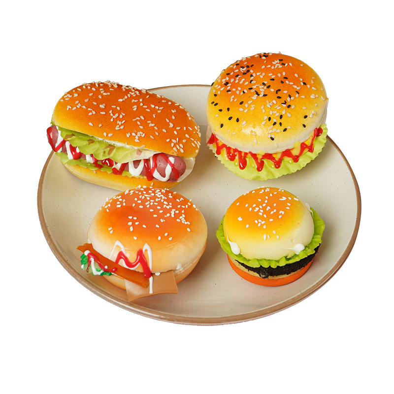 Realistic Burger Model - Food Props for Kids & Teaching