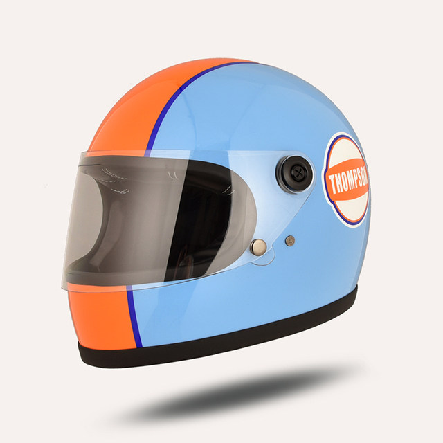 Thompson Gulf oil painted motorcycle helmet Gulf retro full-face helmet ...