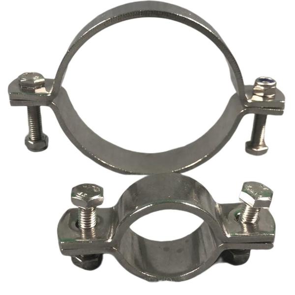 304 stainless steel thickened flat plate handleless pipe bracket clamp ...
