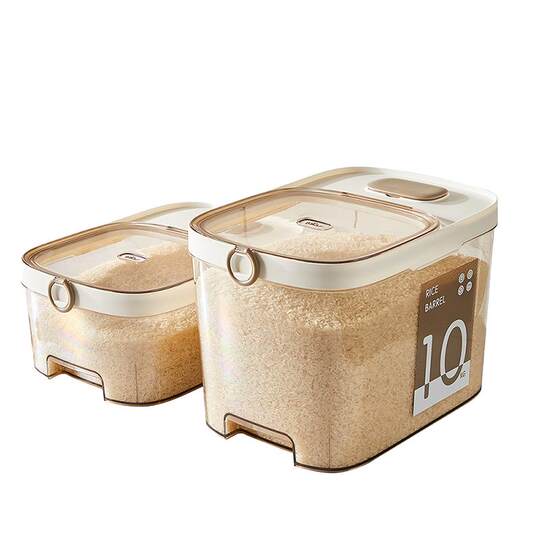 Bear Household Rice Bucket for Sealed Food-Grade Storage