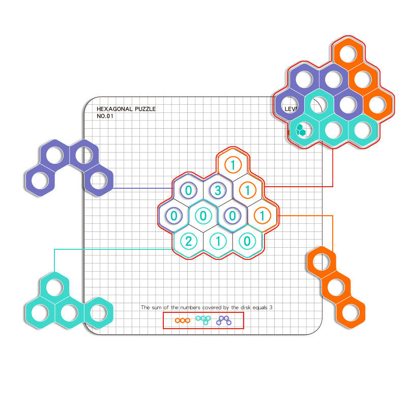 Jouet éducatif hexagonal assorti pour enfants – jeu numérique d ...