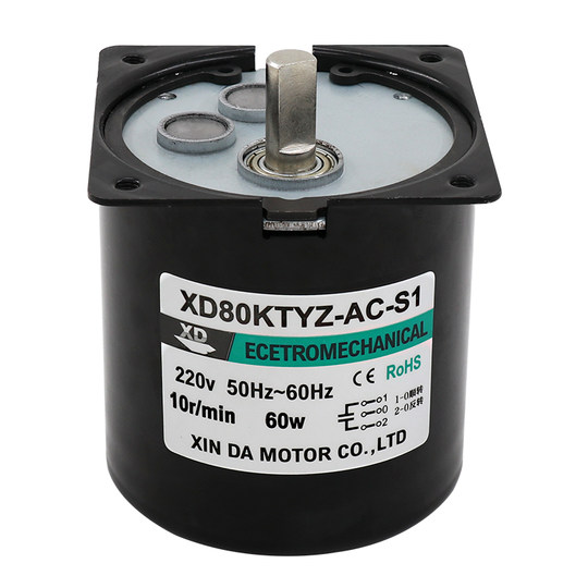 60W Miniature Low-Speed Synchronous Motor - AC Motor with Gear ...