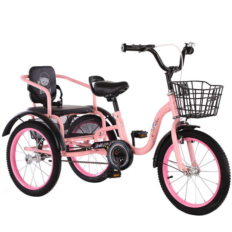 Kinderen driewieler met emmer tandem fiets 2-9 jaar oud opblaasbare ...