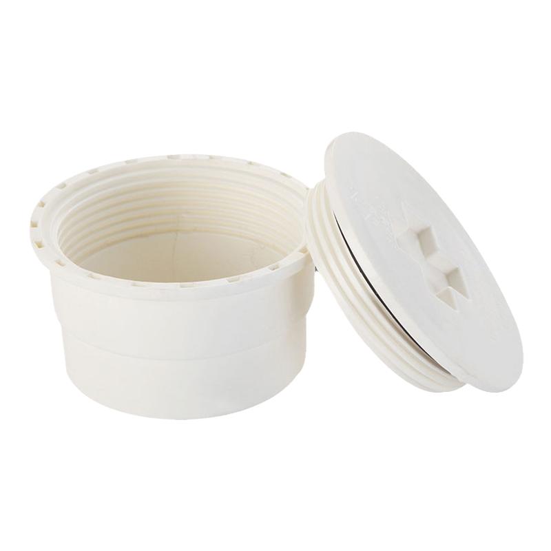 Shijimy PVC Lower Drain Pipe Cap - Dual-Purpose Cleaning Port