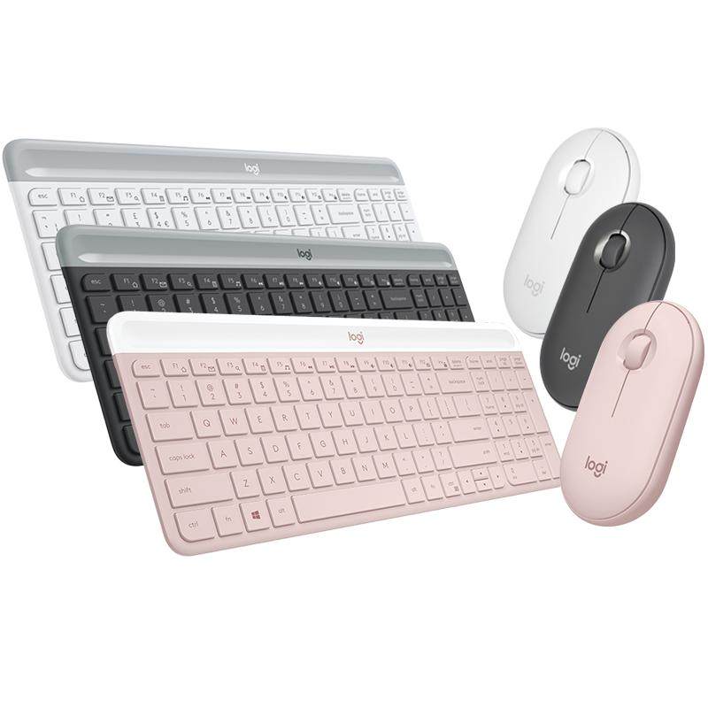 Logitech MK470 Wireless Keyboard and Mouse Set Panda Model Mute Office ...
