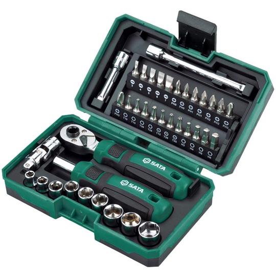 Sata 38-78 Piece Socket Set - 6.3mm Ratchet Wrench Tool Set