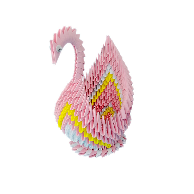 Yi Yun Origami Swan Craft Kit - DIY Pink Love Swan Material Bag