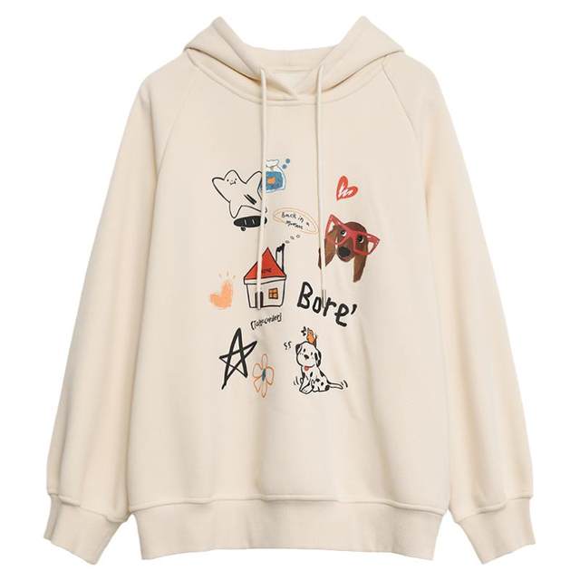 Chicven City Changyou Street casual hooded stamps, shoulder, long ...