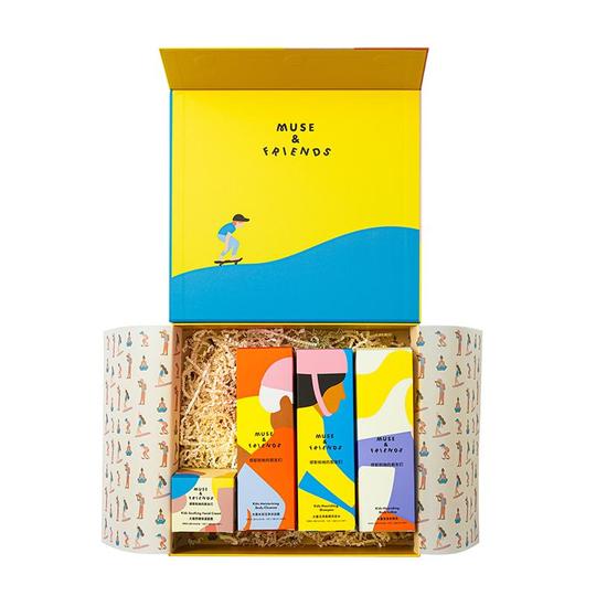 Muse&friends Bath & Skincare Gift Box - Kids Face Cream, Shampoo, Lotion