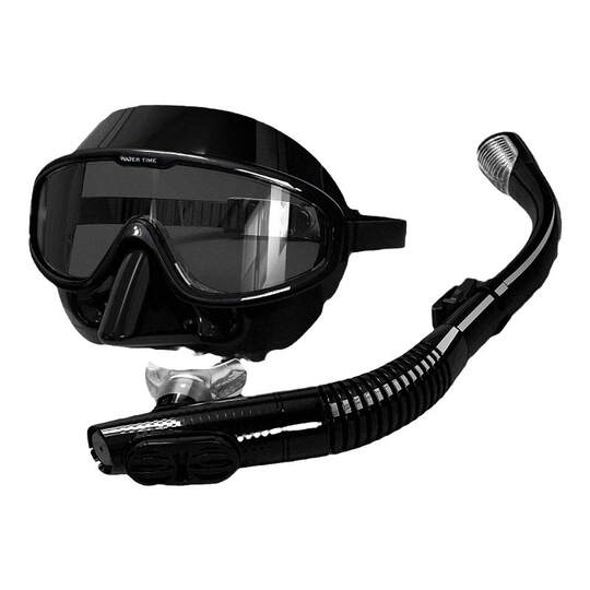 Watertime Snorkeling Set - Full Dry Mask, Diving Goggles, Long Fins ...