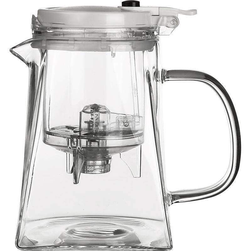 Elegant Teapot Set - Glass Tea Pot with One-Key Filter and Push-Type ...
