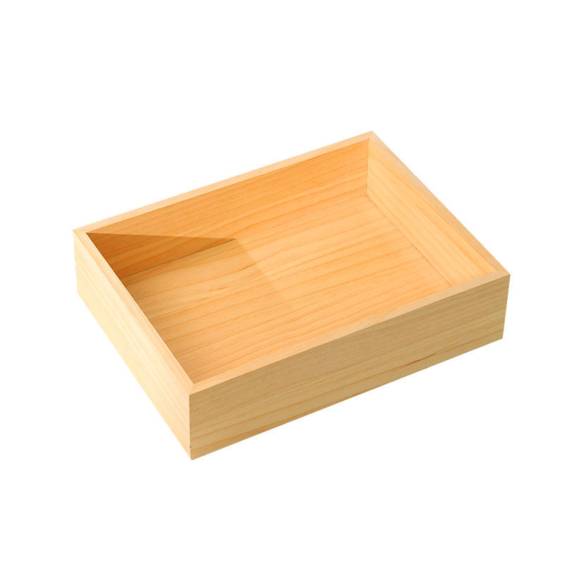 Solid Wood Desktop Storage Box with Cover - Art World