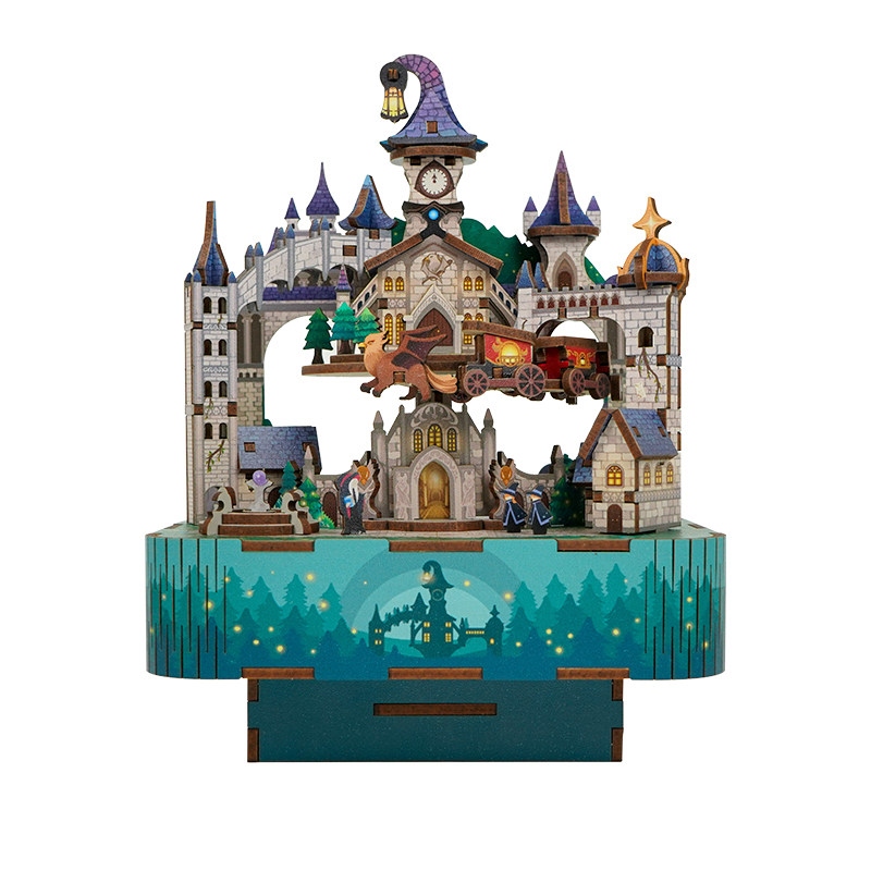 Magic castle music box diy ხელნაკეთი მოდელის დეკორაციის საჩუქარი