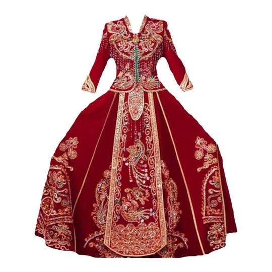 New Velvet Xiuhe Suit Chinese Style Bride Wedding Toast Suit High-End ...