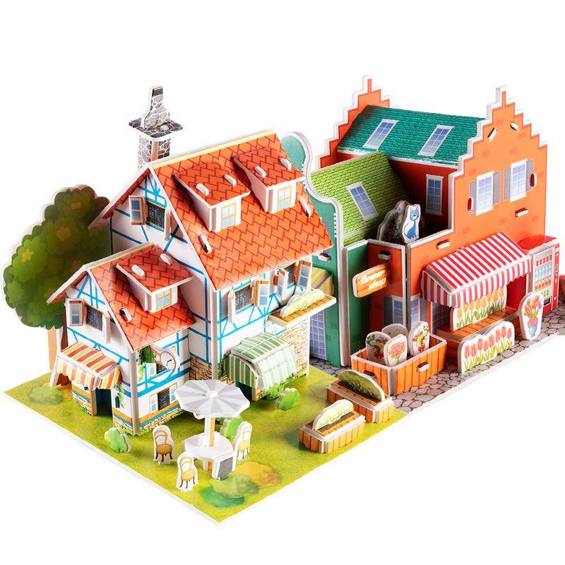 Mei Yang Yang 3Dパズルビルディングキット - コテージモデル