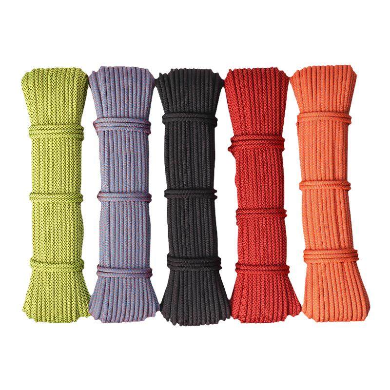Outdoor Nylon Safety Rope - 6mm Mountaineering Rock Climbing Auxiliary Rope