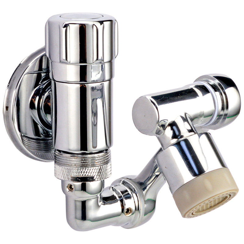 Special Balcony Mop Pool Faucet All-Copper In-Wall Folding Mechanical ...