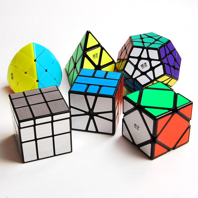 Qiyi Rubik's Cube Pyramid Five Rubik's Cube Mirror Zongzi SQ1 Complete ...