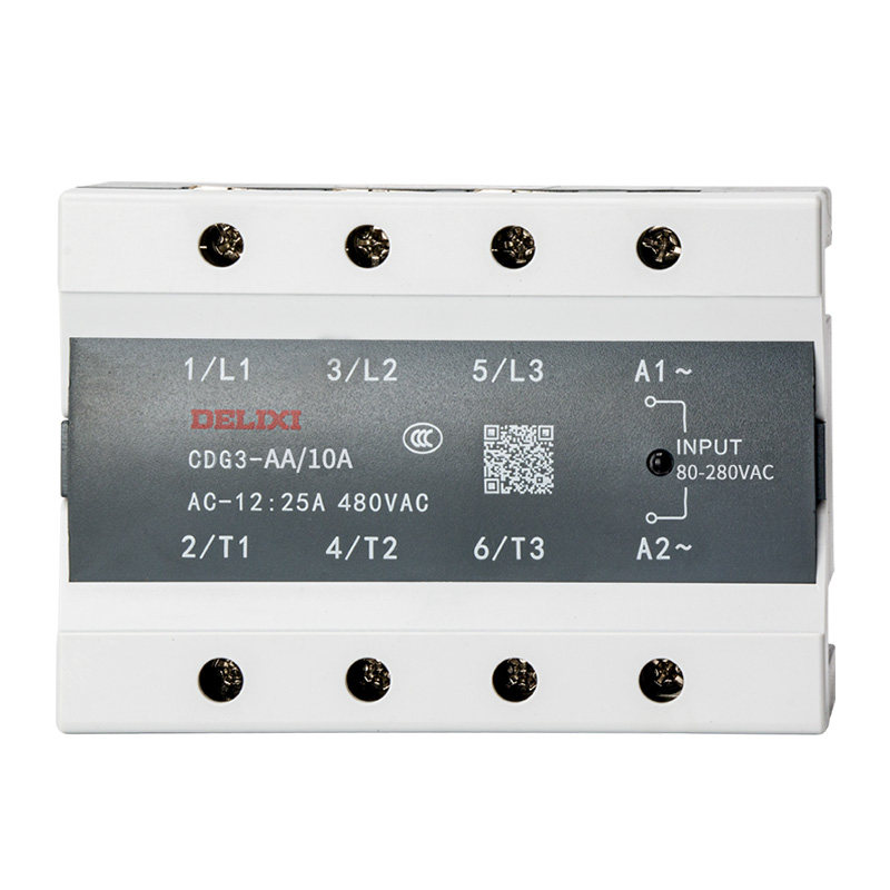 Delixi 100A Three-Phase Solid State Relay SSR-DA40A DC Controlled AC 380V Contactless Contactor