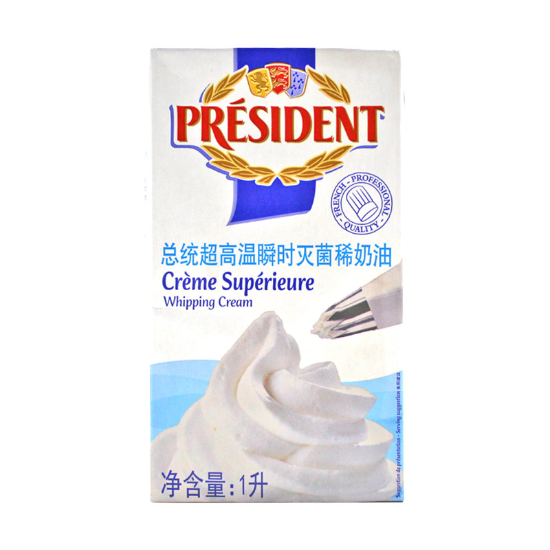 President Cream 1L x 6 - Nata montada francesa para uso doméstico y ...