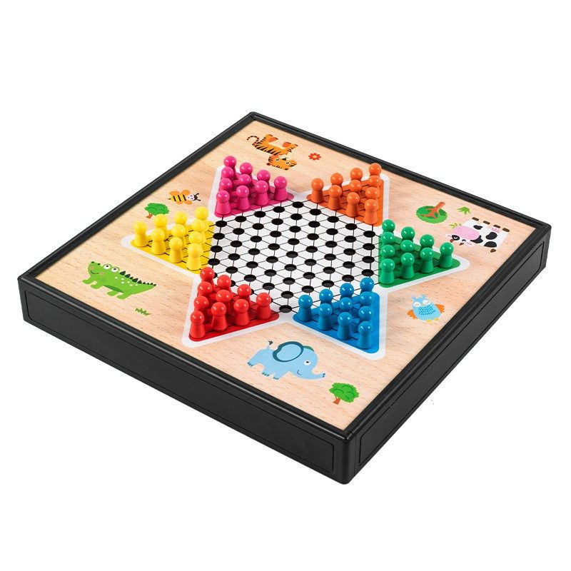 Educational Wooden Toys - Checkers, Flying Chess, Backgammon, Go Game ...