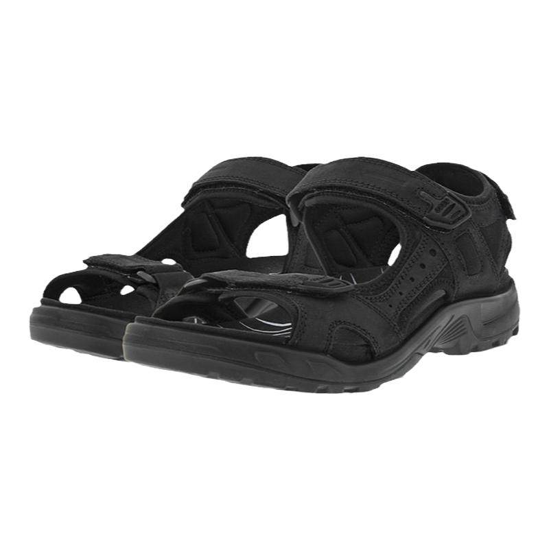 Ecco Love Step Leather Sandals Men's Velcro Beach Shoes Off-Road 822184 ...