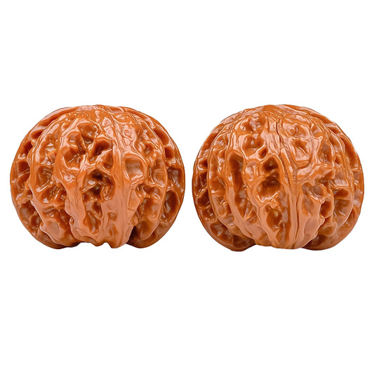 Inlaid Bi Walnut - Lion Head Apple Core Sculpture