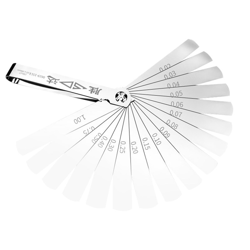 Jeu de cales d'épaisseur Bond 14 pièces en acier à ressort - Mesure de ...