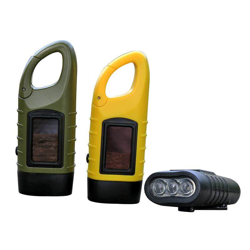 Outdoor Hand-Cranked Power Generation Flashlight | Solar Rechargeable ...