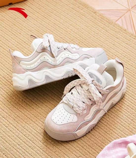 Anta wave shoes 丨 thick -bottomed bread shoe board shoes female autumn ...