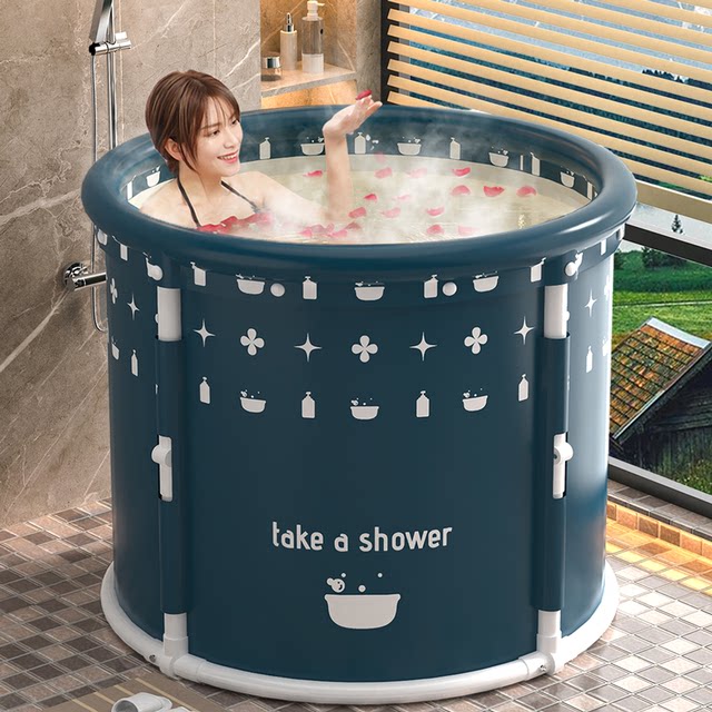 Folding bath bucket for adults, household full body bath bucket, bath ...