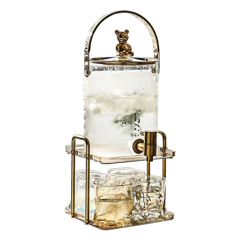 Nordic Glass Water Dispenser Set - 6 Piece