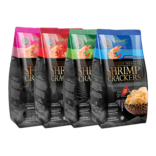 Papatonk Shrimp Crackers - Indonesian Snacks - 85g Bag