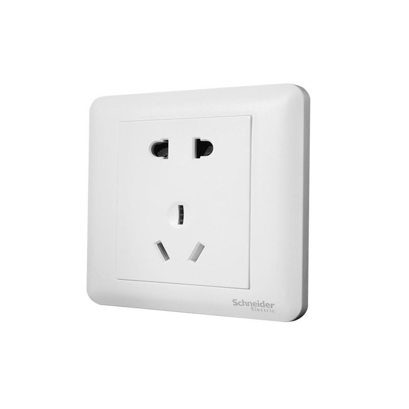 Schneider Switch Socket Panel - Smooth White, Five-Hole Wall Power ...