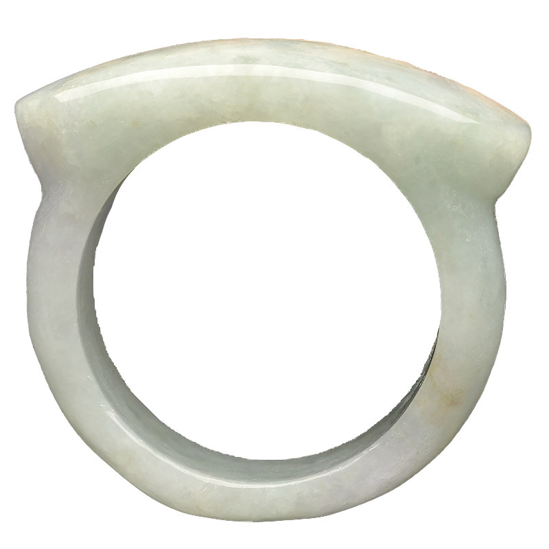 Tunbei Burmese Jade Ring - Light Green Jade Ring for Men & Women