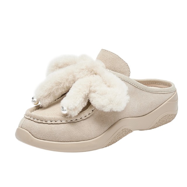 Dong Jie's same true beauty poem 2024 autumn new style cowhide bow toe ...