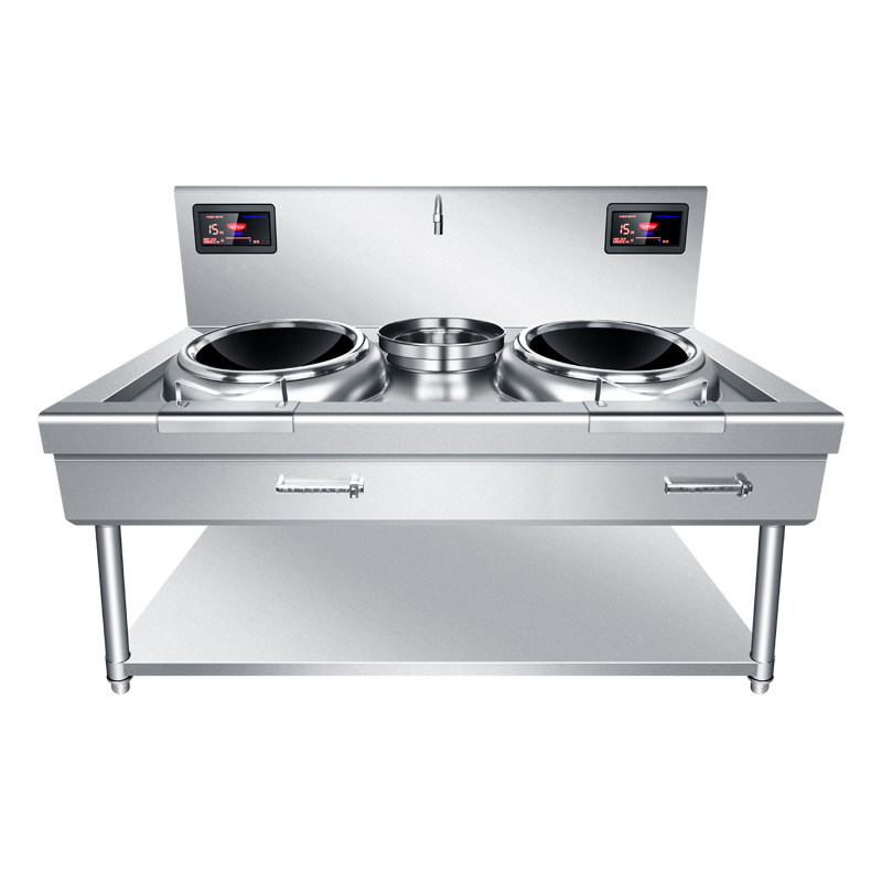 High-Power Commercial Induction Cooker - 15kw Double-Head Stir-Fry ...