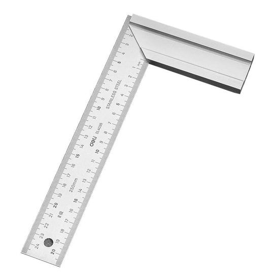 Deli 90 Degree Stainless Steel Right Angle Ruler - Model DL4033