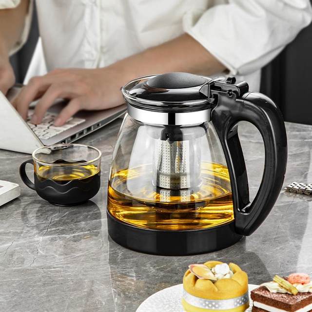 Household large -capacity glass teapot set tea cup with high ...