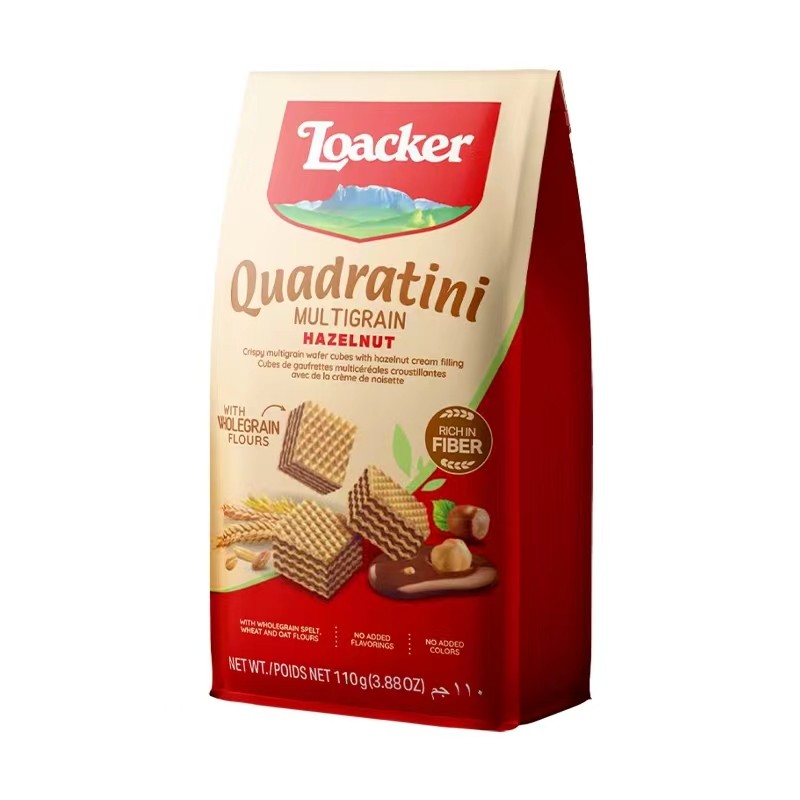 Biscuits gaufrettes aux noisettes Loacker Laijia 125g - Italie
