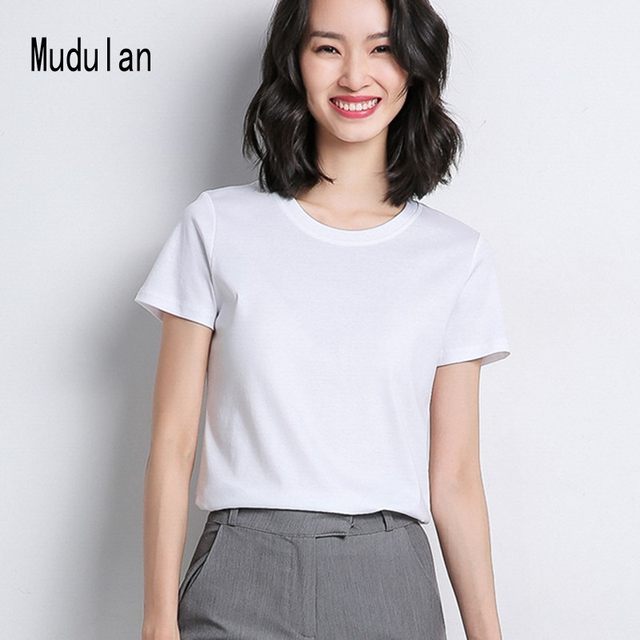 Mu Dilan T -shirt Roundneck Bottom 2024 Summer New Cotton Put on the modified body and thin fit ...